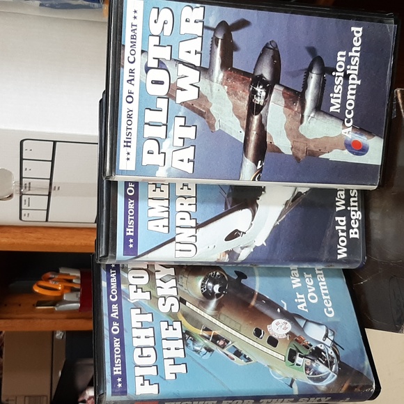National Syndications | Other | 3 Pc History Of Air Combat Vhs Tapes ...